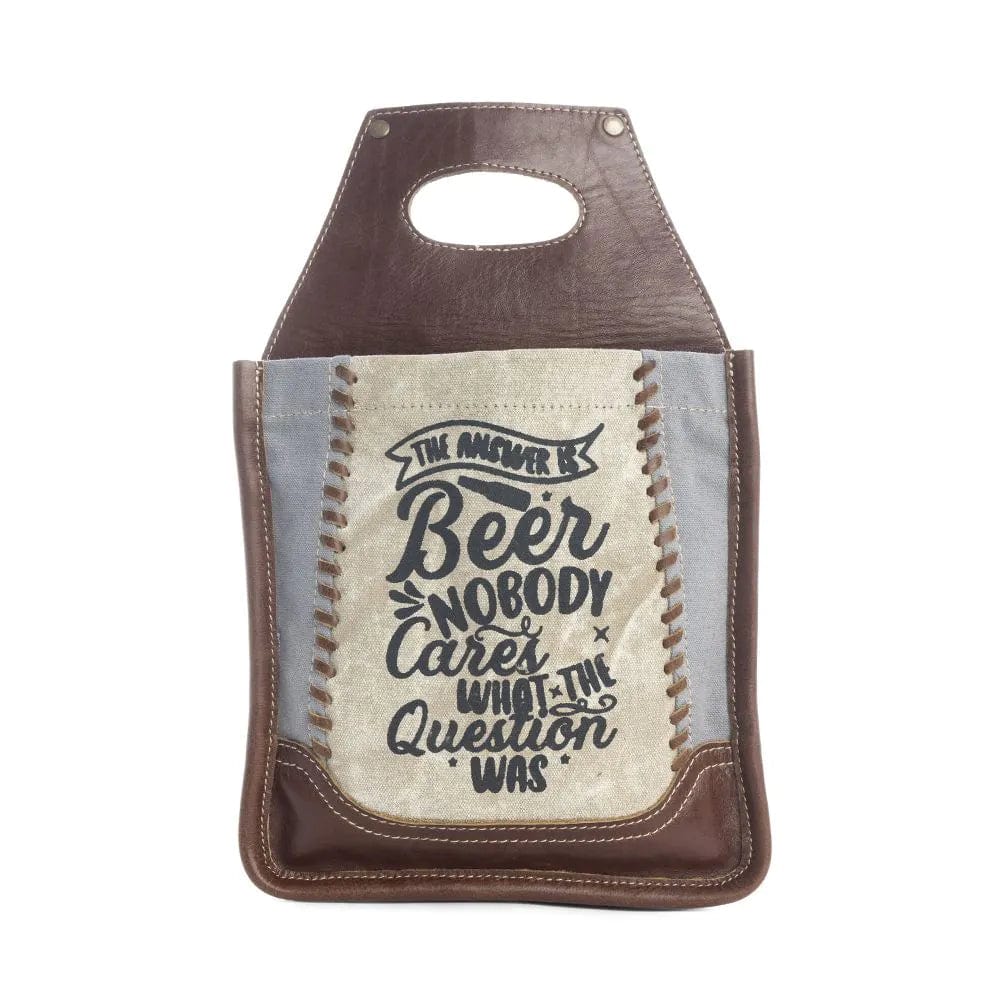 Canvas & Leather Beer Caddy